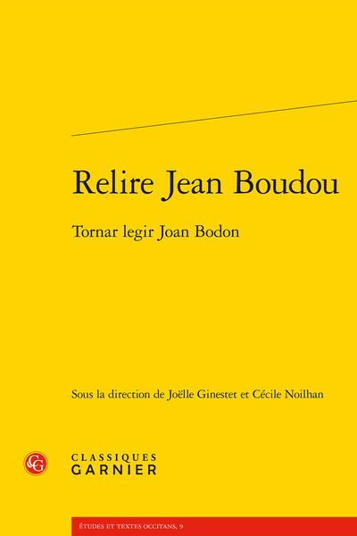 09-01-25 – Vient de paraître « Relire Jean Boudou / Tornar legir Joan ...